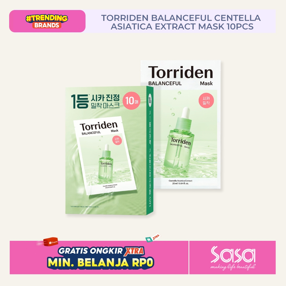 Jual Torriden Balanceful Centella Asiatica Extract Mask 10pcs, Torriden ...