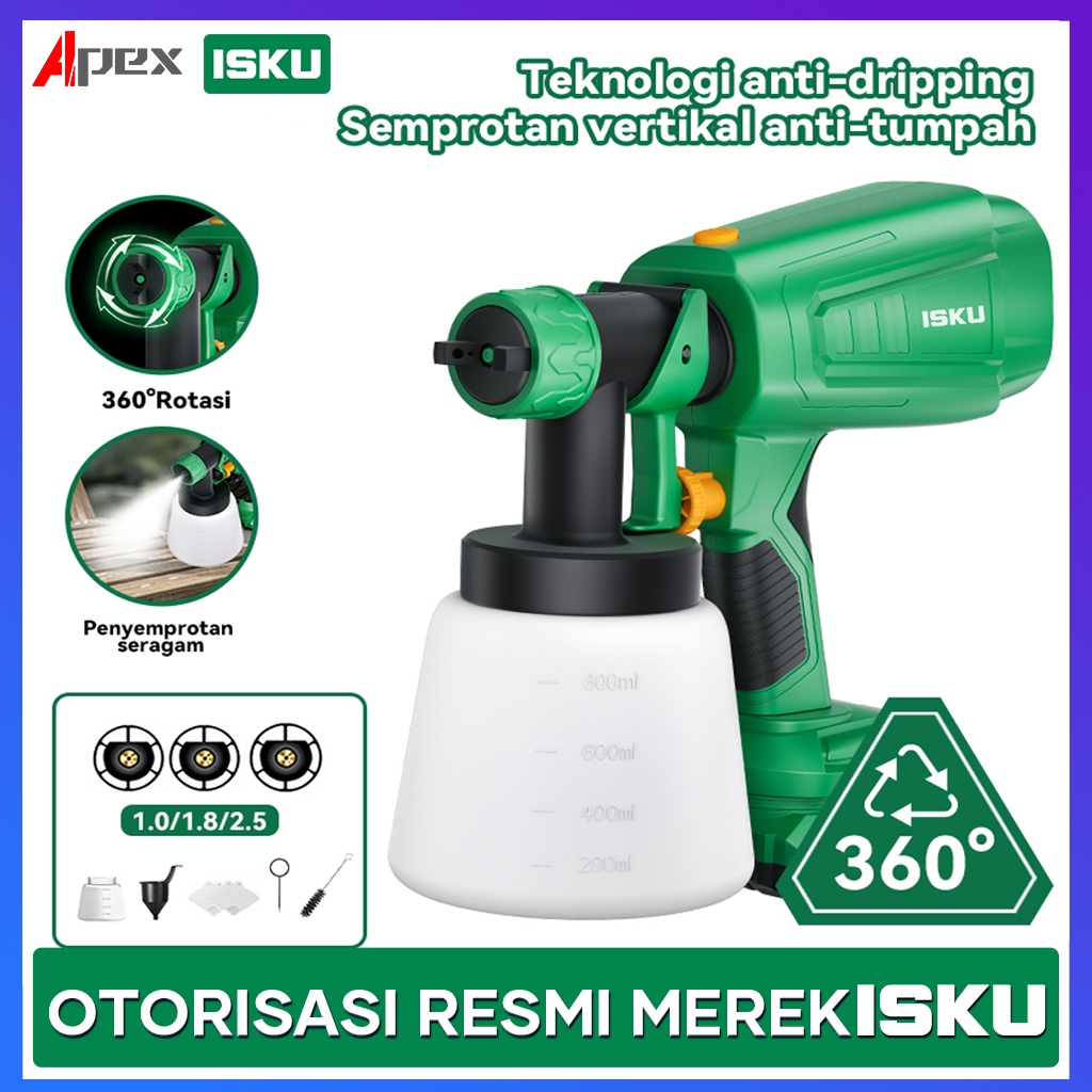 Jual ISKU Pistol Semprot Cat Elektrik Multifungsi 800ML Portebal ...
