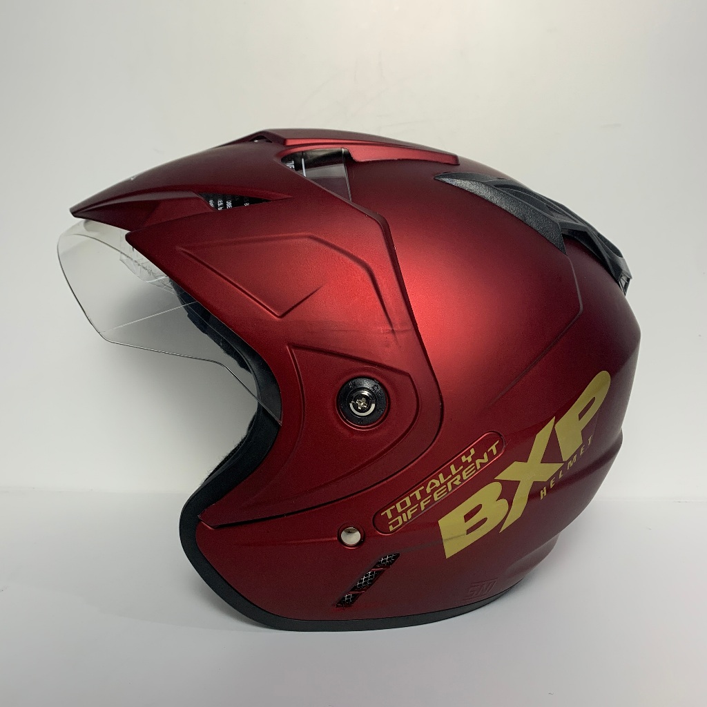 Jual Helm GL Merah Doff - Polos 1 Kaca Helem SNI Helmet Dewasa Kaca ...