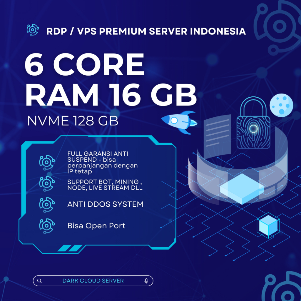Jual RDP / VPS Ram 16GB 6 Core / 6 VCPU Ram 16 GB Bulanan Mingguan ...