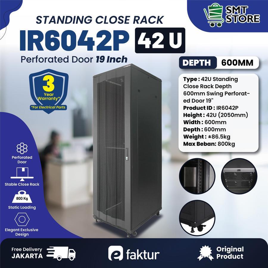 Jual Rack Server INDORACK Perforated Door Close Rak 42U Depth 600mm ...
