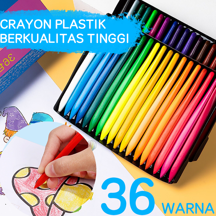 Jual CRAYON SET VIRAL ANAK ANTI AIR | ANTI PATAH ISI 36 PCS | Shopee ...
