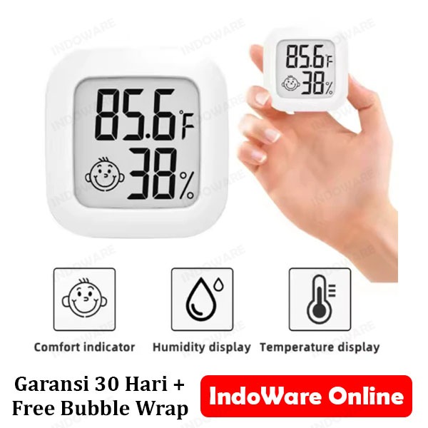 Jual Thermometer Hygrometer Mini Digital LCD Humidity (Termometer suhu ...