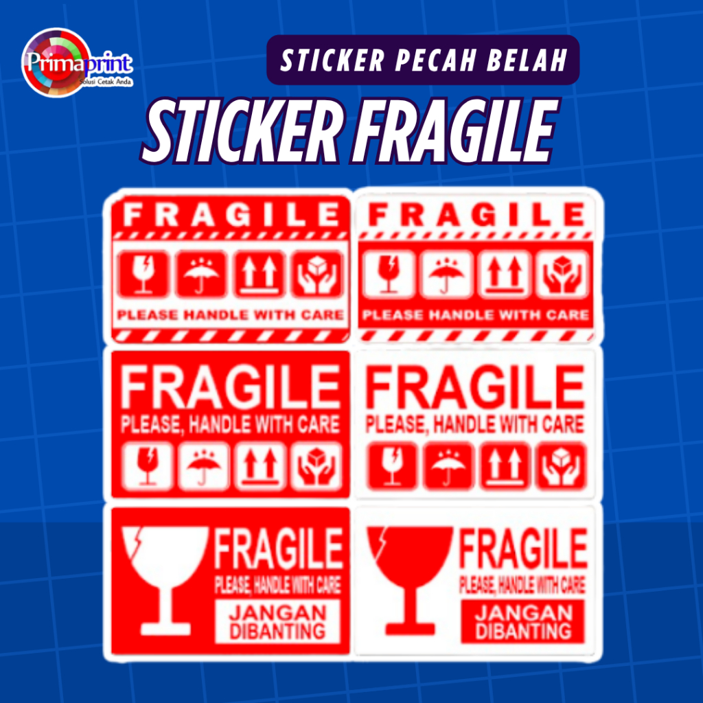 Jual Sticker Fragile Jangan Dibanting Bahan Chromo | Stiker Tulisan ...