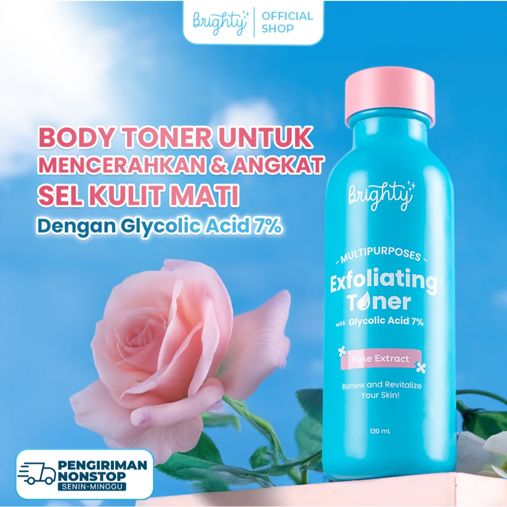 Jual Brighty Multipurpose Exfoliating Toner Pemutih badan pencerah ...