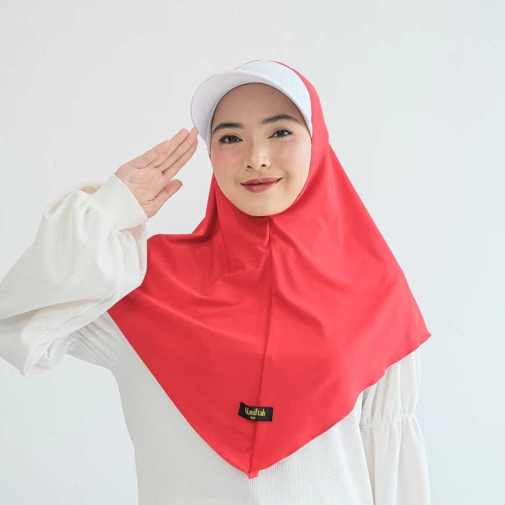 Jual Hijab Sport Topi Merah Putih Spesial Hari Kemerdekaan / Jiltop ...