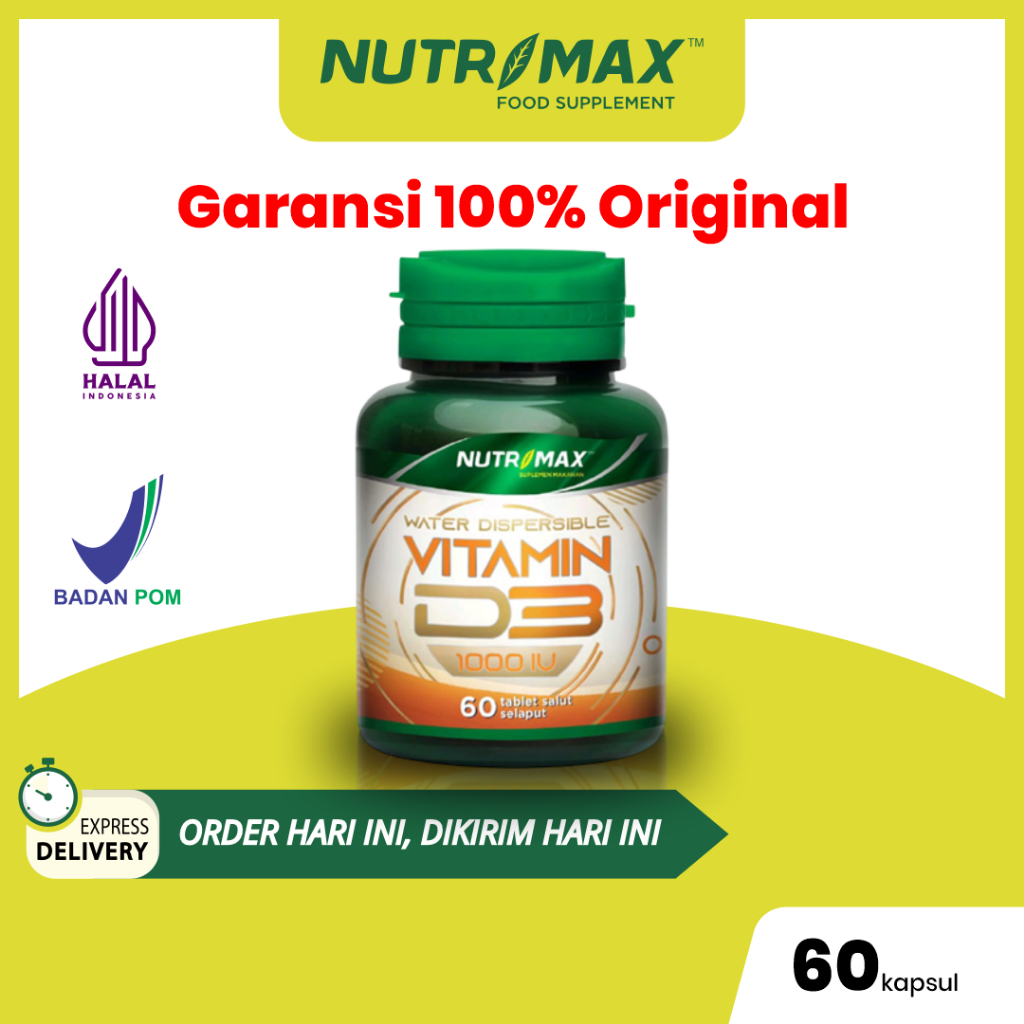 Jual Nutrimax Vitamin D3 1000 IU isi 60 Tablet Vit Imun Imunitas ...