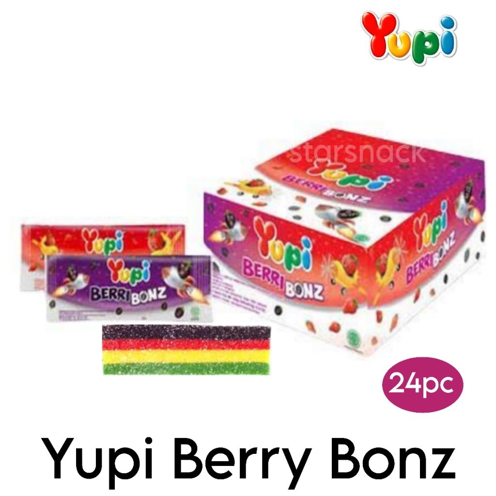 Jual Yupi permen jeli Berry Bonz isi 24 pcs | Shopee Indonesia