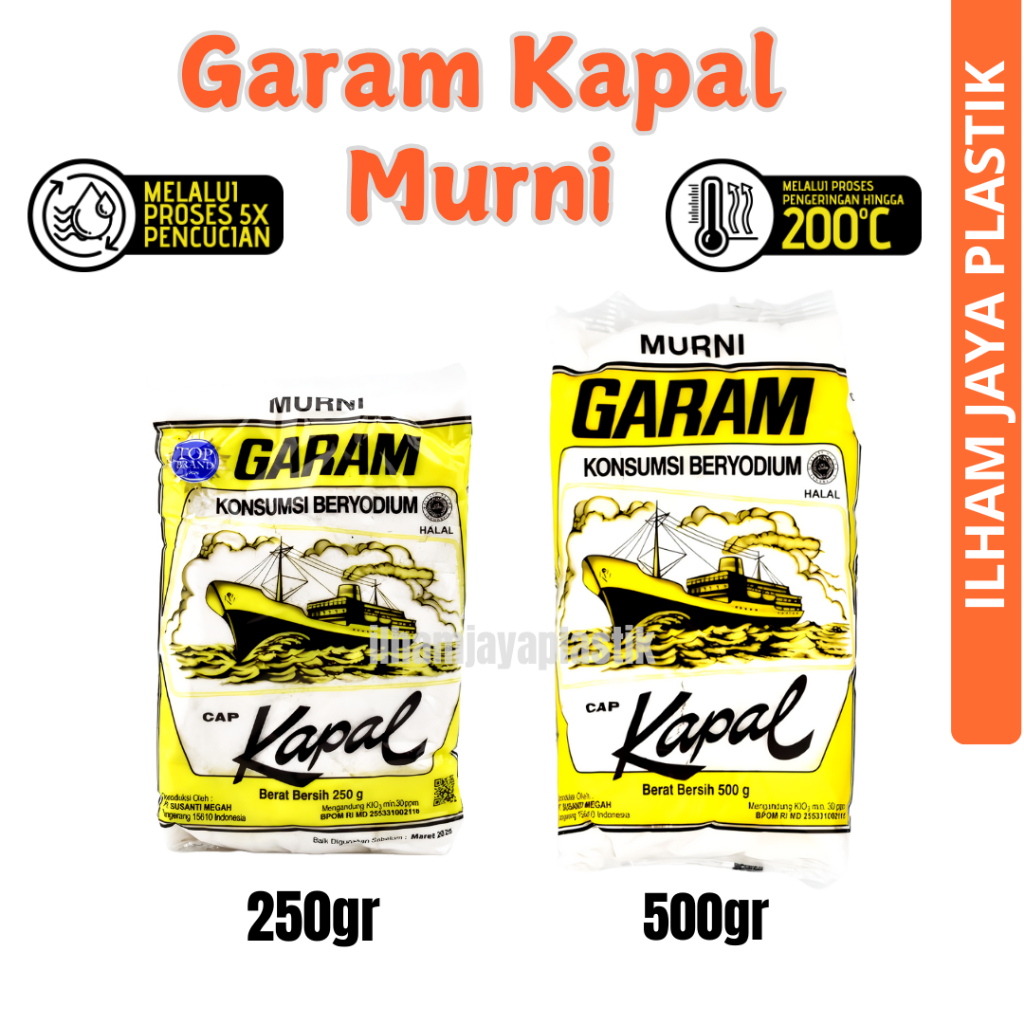 Jual GARAM CAP KAPAL ASLI 250GR , 500gr (ORIGINAL) / garam konsumsi ...