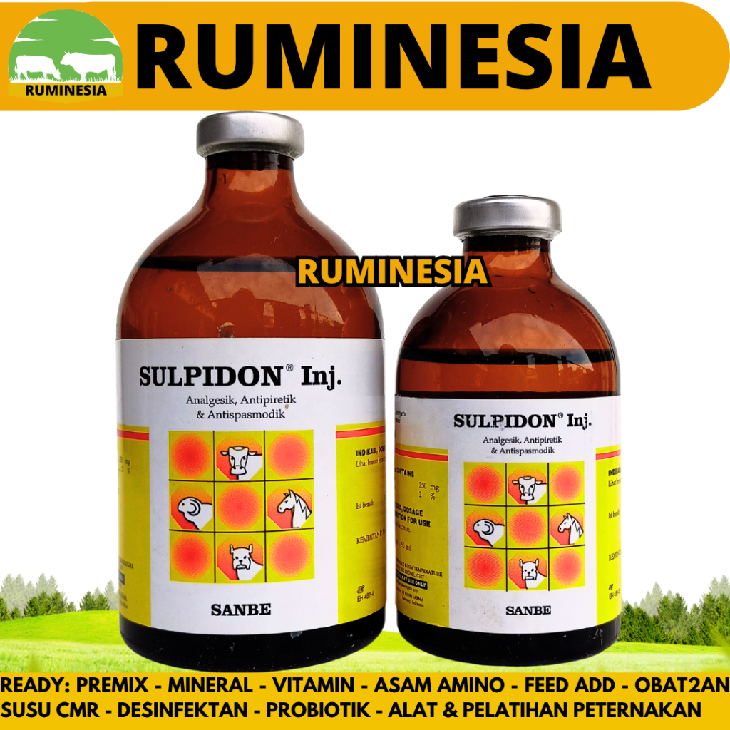 Jual SULPIDON INJ 50ml SULPIDON 100ml - Obat Hewan pereda sakit hewan ...