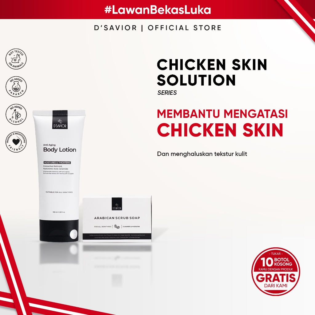 Jual [BUY 1 GET 1] D'SAVIOR Anti Aging Body Lotion 100Ml Free Arabican ...