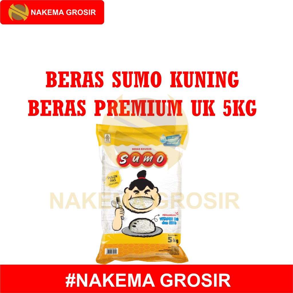 Jual BERAS SUMO KUNING UK 5 KG - BERAS PREMIUM MURAH #NAKEMA GROSIR ...