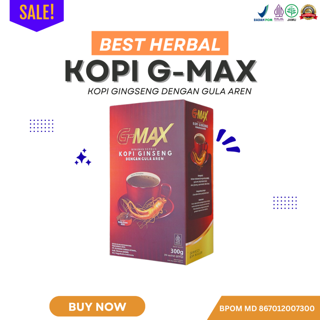 Jual KOPI G-MAX KOPI STAMINA UNTUK PRIA ORIGINAL BPOM MINUMAN GINGSENG ...
