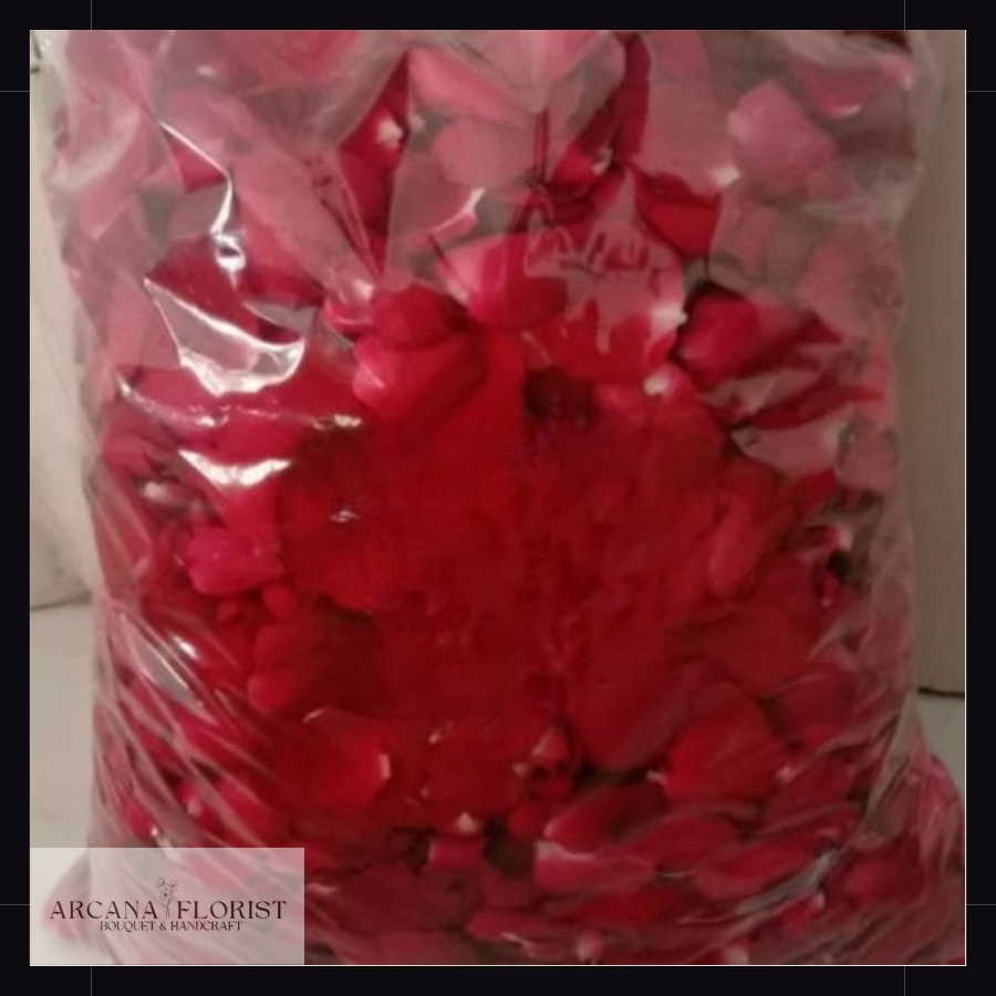 Jual Kelopak Bunga Mawar Merah Asli Segar Harum & Wangi Isi 1 Pack 125g ...