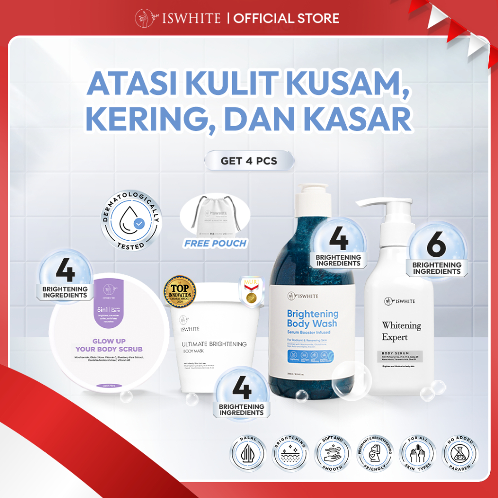 Jual ISWHITE Bodycare Brightening Glowing Day Complete Set - Paket ...