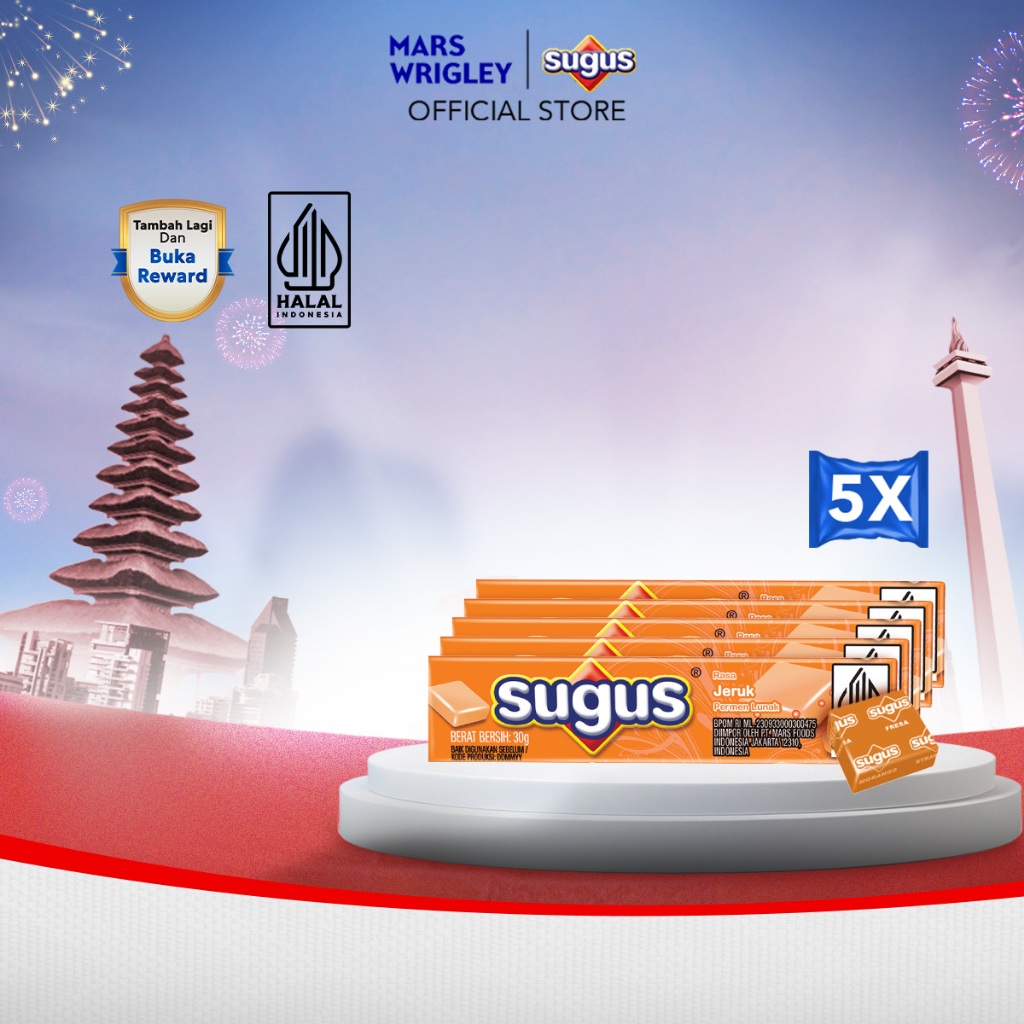 Jual SUGUS Stick Orange 30g X5 | Shopee Indonesia