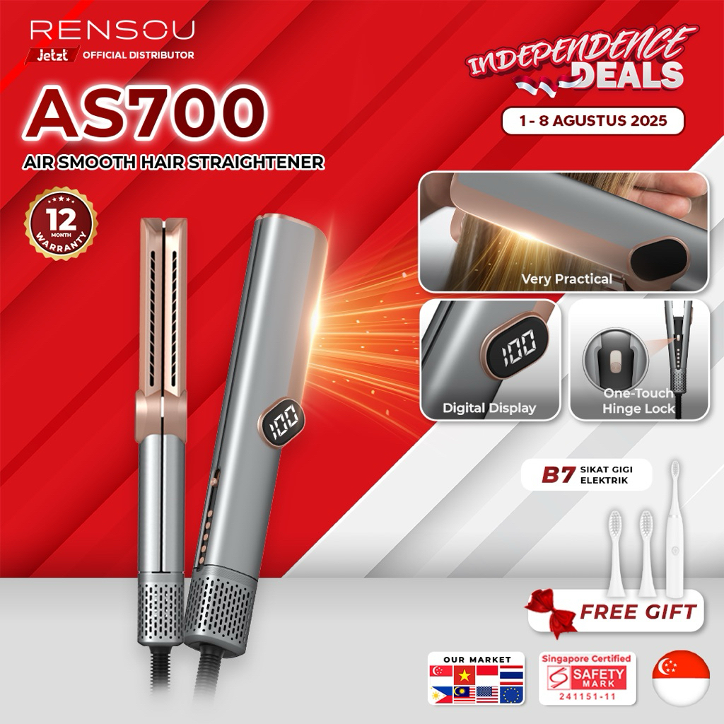 Jual Rensou X Jetzt AS700 Hair Dryer Catokan Rambut 2in1 Air Smooth ...
