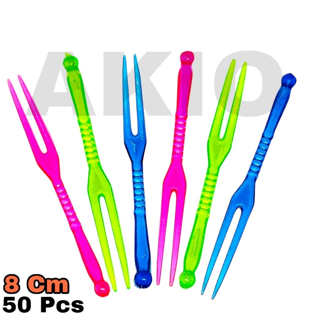 Jual Garpu Plastik Kecil Buah Isi 50 Pcs 1 Pack Kue Tart Mini Bening ...