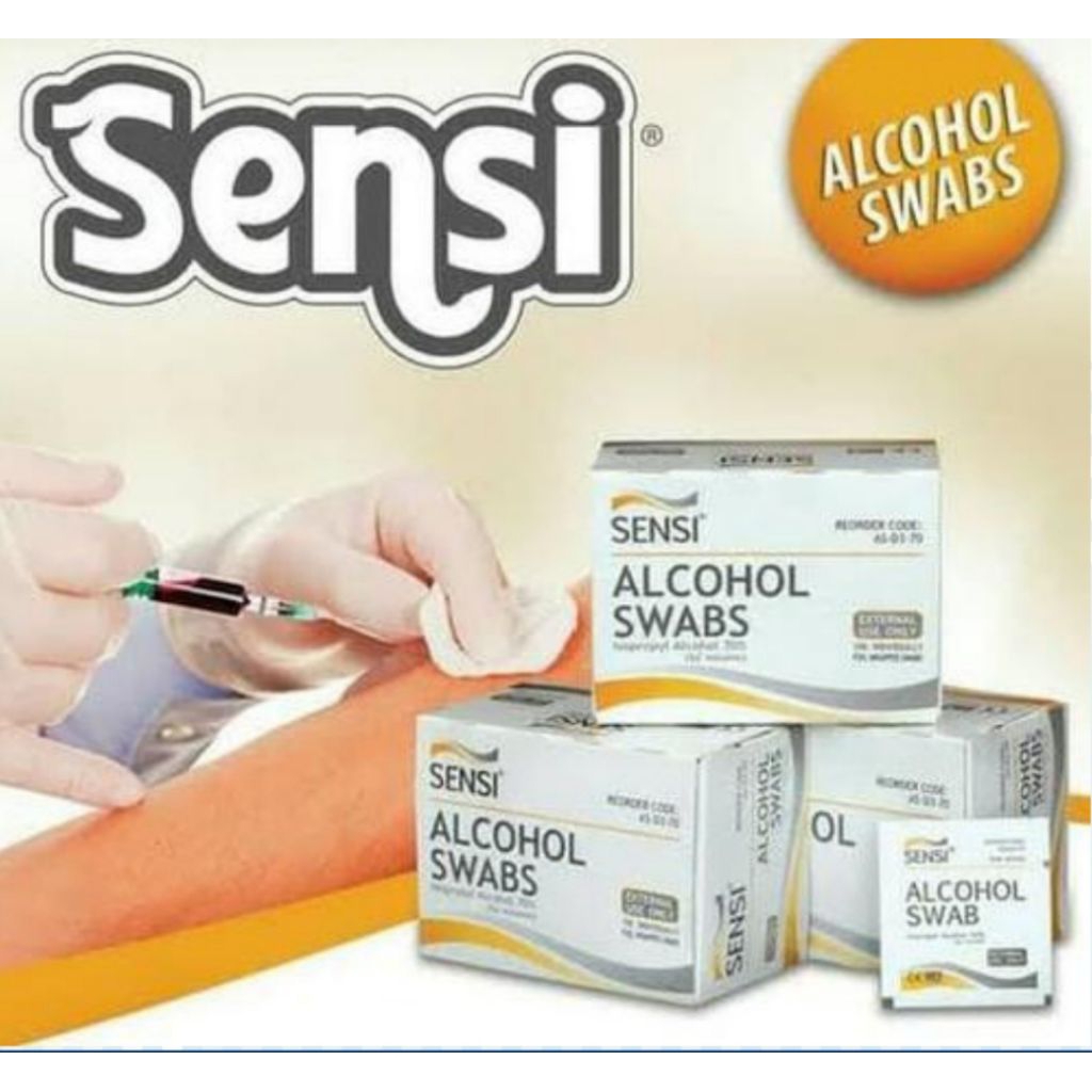 Jual Swab Alkohol Sensi / Tissue Alkohol / Antiseptik Tissu Isi 100 ...