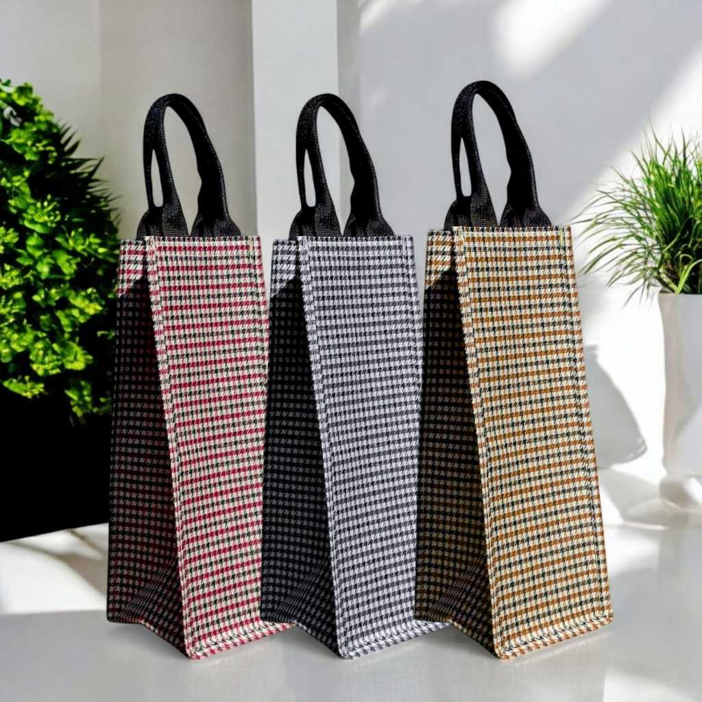 Jual Tas Tumbler 2 Liter / Tas Botol Minum Houndstooth / Tas Kanvas ...