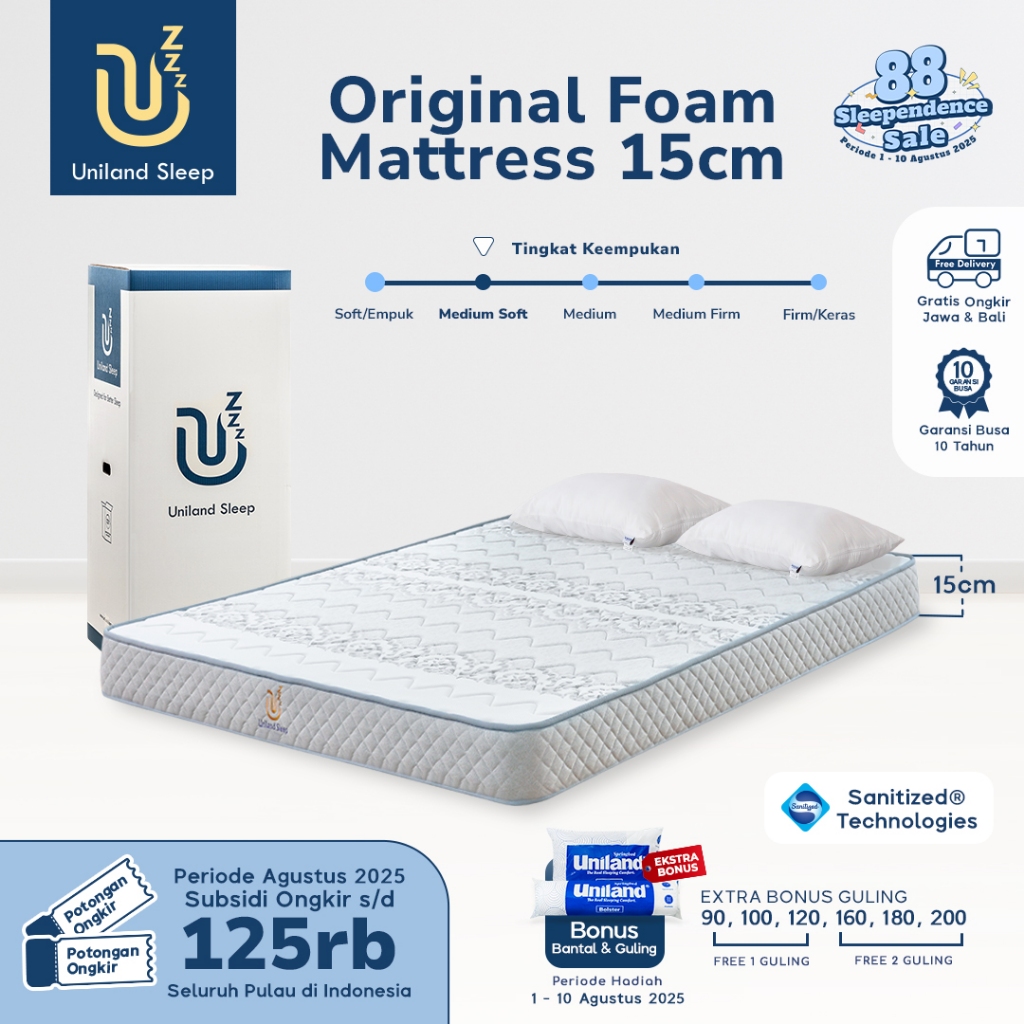 Jual Uniland Sleep 90x200 / Single Size / Kasur Busa / Pocket Spring ...