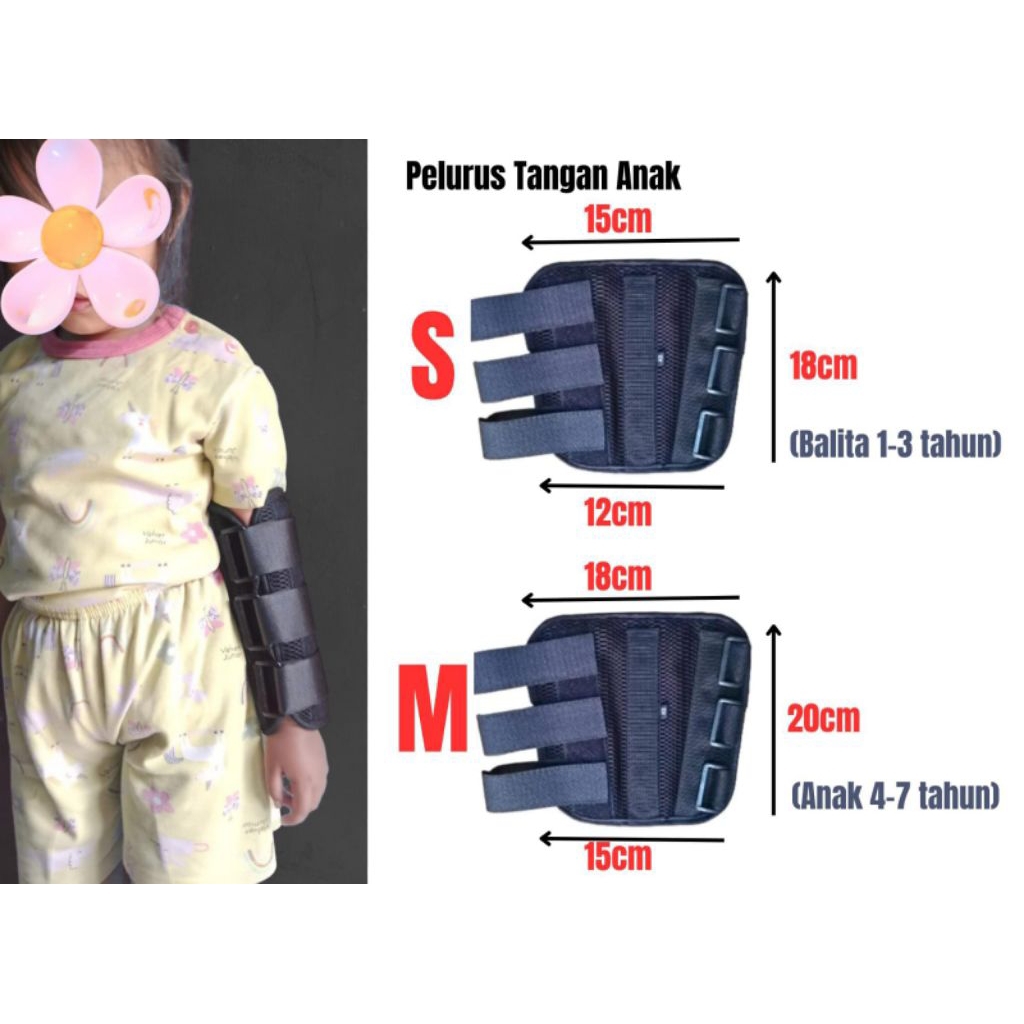 Jual pelurus tangan anak atau balita / back slab anak / penyangga ...