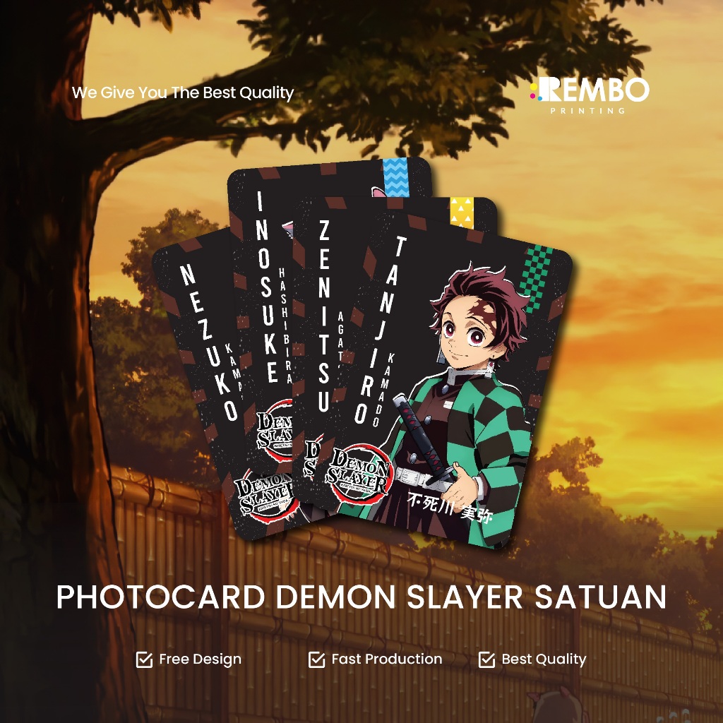 Jual PHOTOCARD DEMON SLAYER SATUAN UNOFFICIAL / PHOTOCARD KIMETSU NO ...