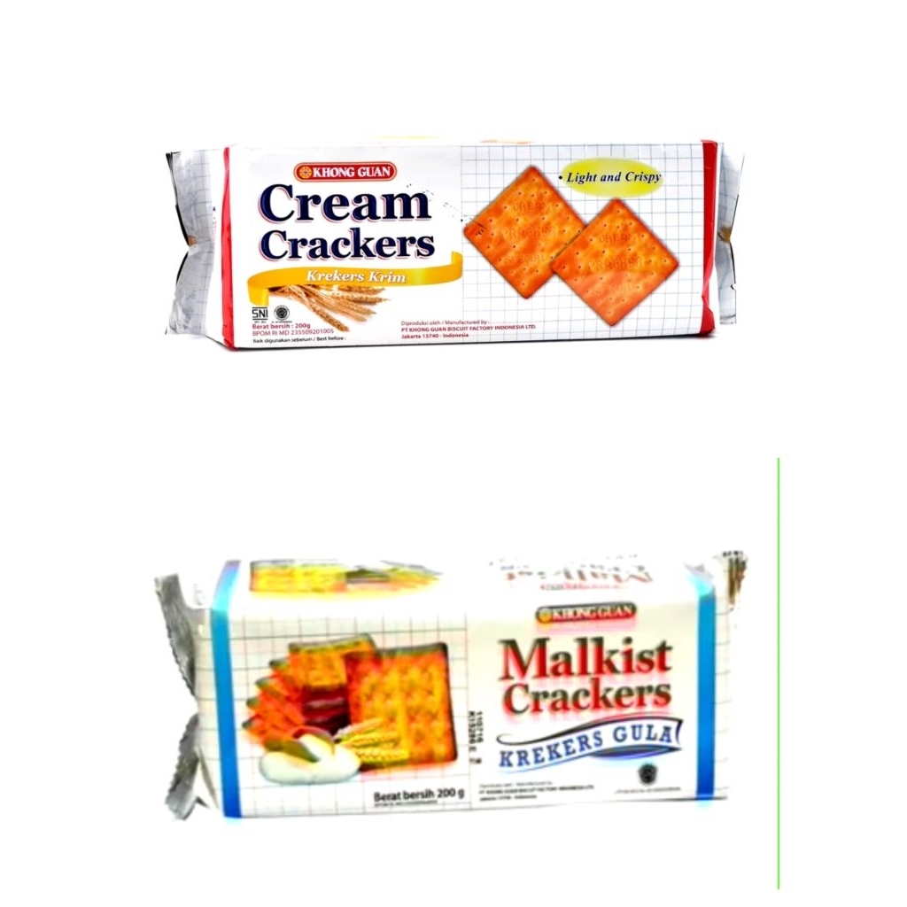 Jual Khong Guan Malkist Cracker krekers gula / Cracker cream 200 gram ...