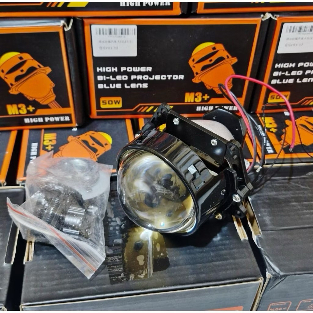 Jual BILED PROJIE 3 INCH DC 12V 55W LED PROJIE BLUE LENS PROJECTOR ...