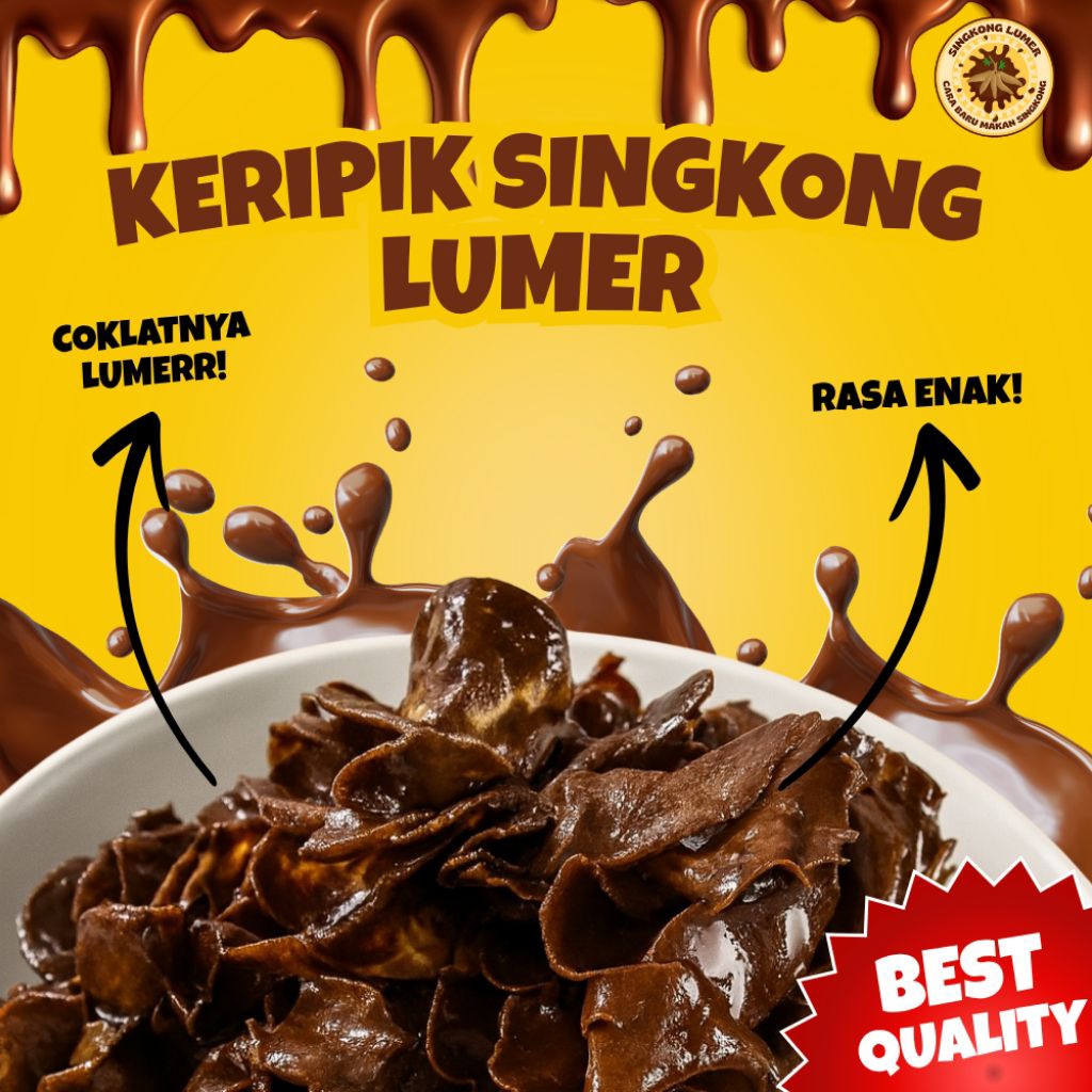 Jual Singkong Lumer Full Coklat 500ml | Camilan Singkong Viral Topping ...