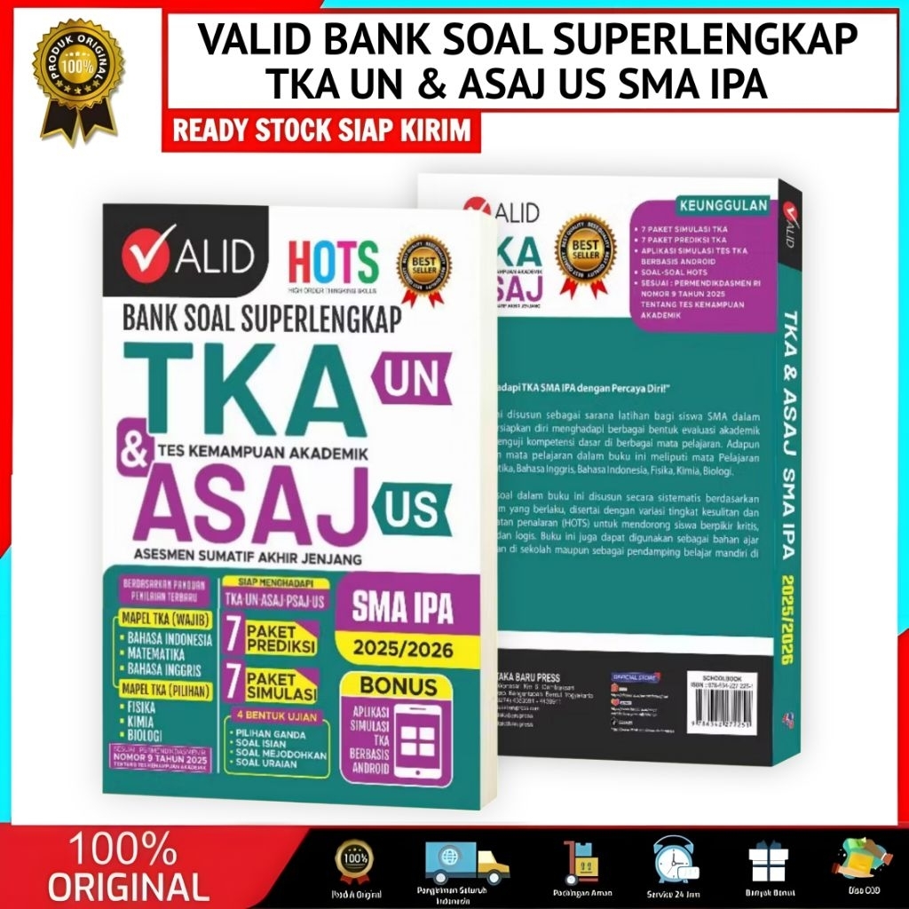 Jual BUKU TKA ASAJ SMA IPA | VALID HOTS Bank Soal Superlengkap TKA ASAJ SMA IPA 2025/2026 ...