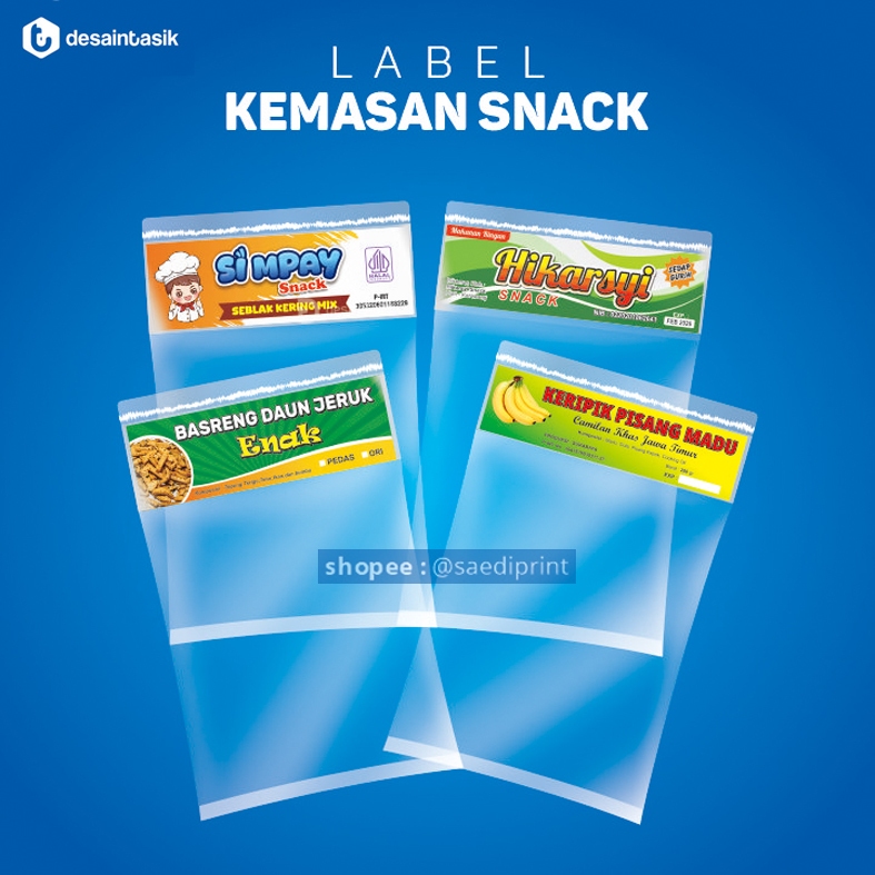 Jual Cetak Label Makanan, Snack, Keripik, Makaroni, Sale, dll ...