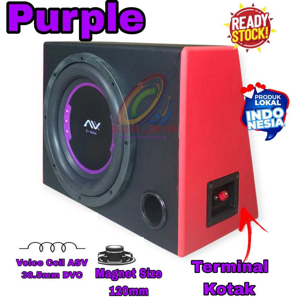 Jual Paket Combo Subwoofer AVX Z-GEN 12 Inch Double Coil Purple Plus ...