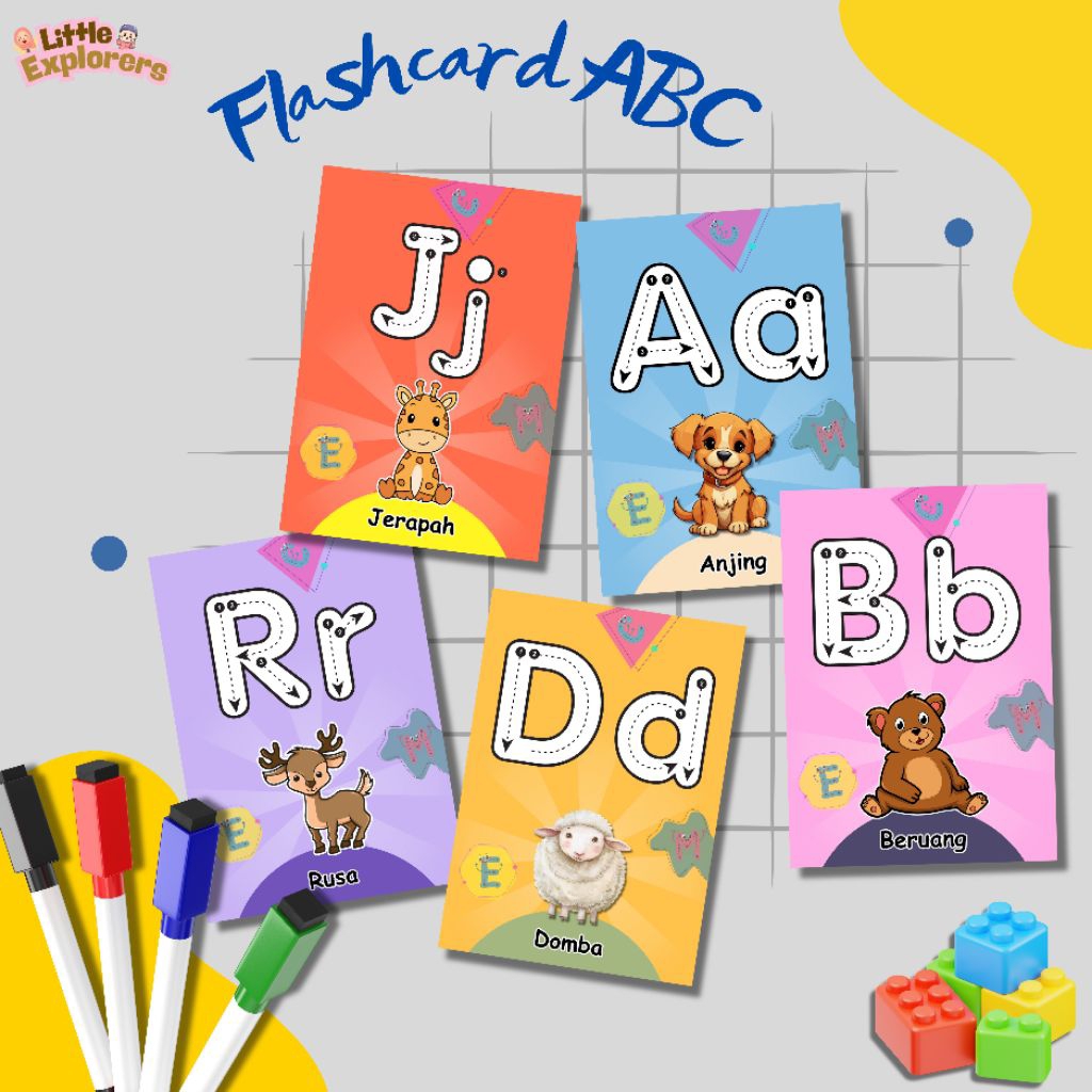 Jual Flashcard HURUF ABJAD | Flash card | Flashcard mainan edukasi anak ...