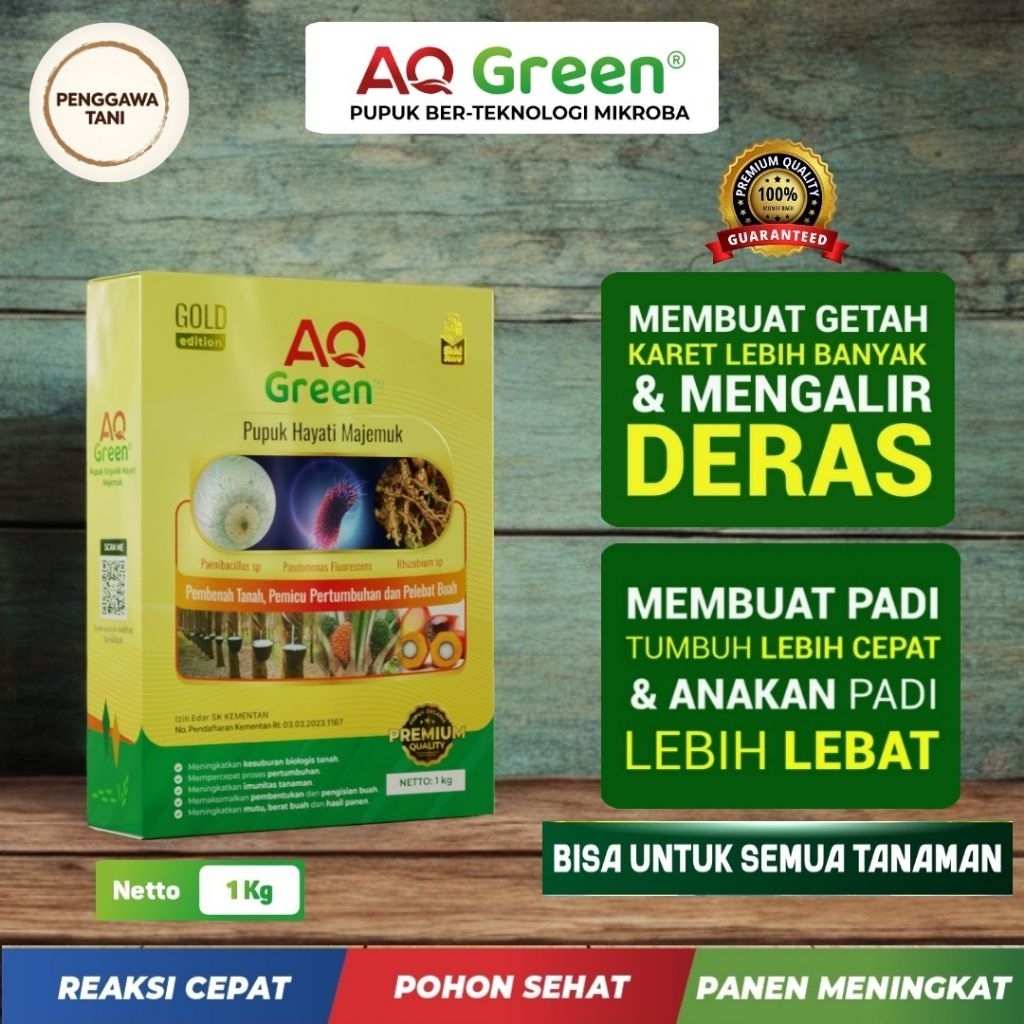 Jual AQ GREEN GOLD EDITION - PUPUK ORGANIK BERMIKROBA AKTIF PLUS ZPT ...