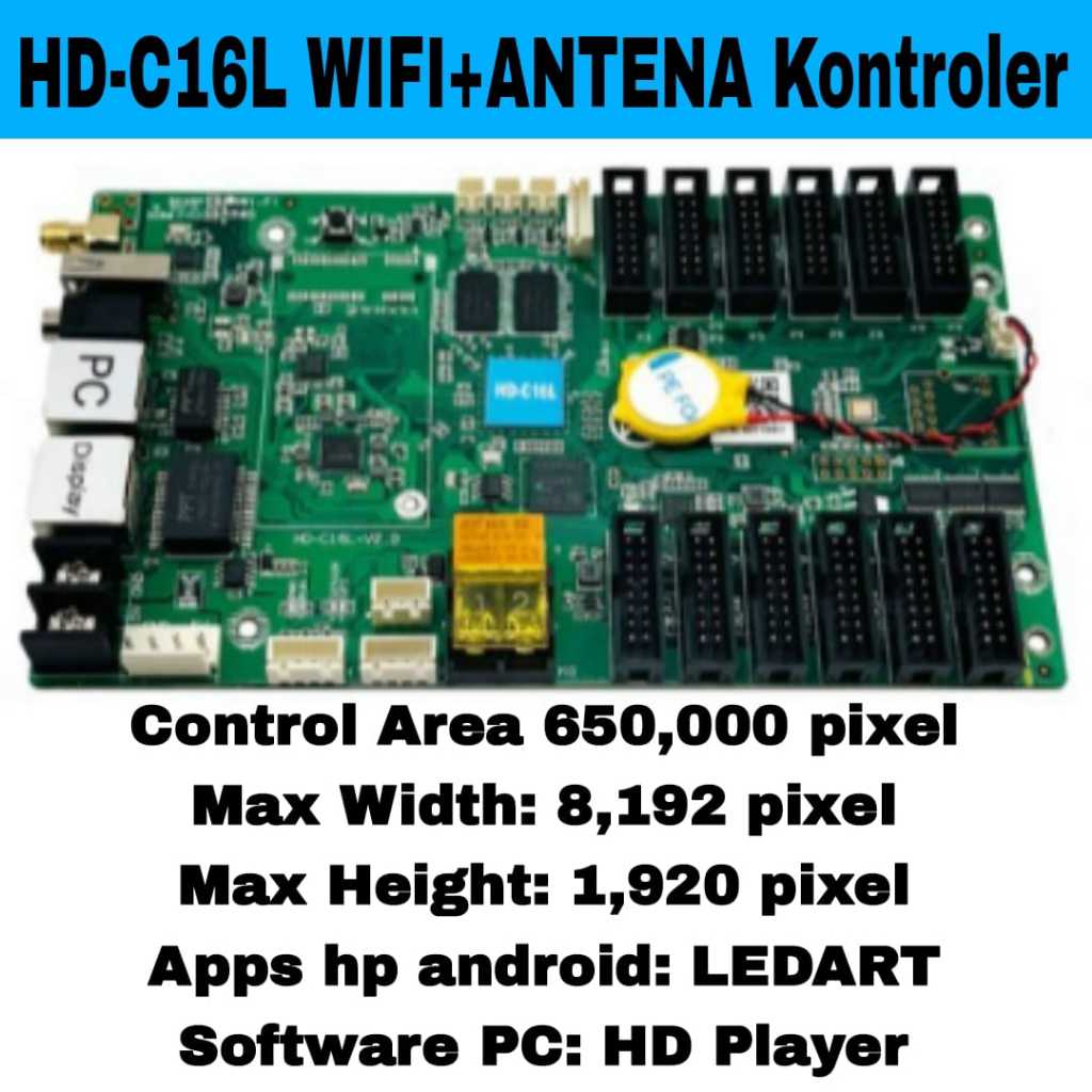 Jual Kontroler FullColor Videotron WIFI HD-C16L HD-C16 C16 | Shopee Indonesia