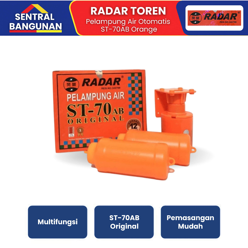 Jual RADAR Pelampung Air Otomatis Tandon / Radar Toren ST-70AB Orange ...