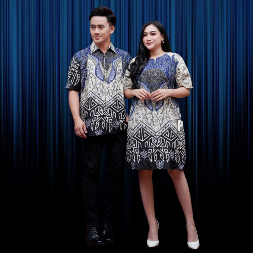 Jual Couple Harga Sepasang Dress Batik Lengan pendek Motif Dasi baju ...