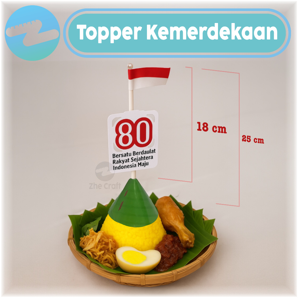 Jual Topper Tumpeng Hut RI Kemerdekaan / topper 17 an Premium / Topper ...