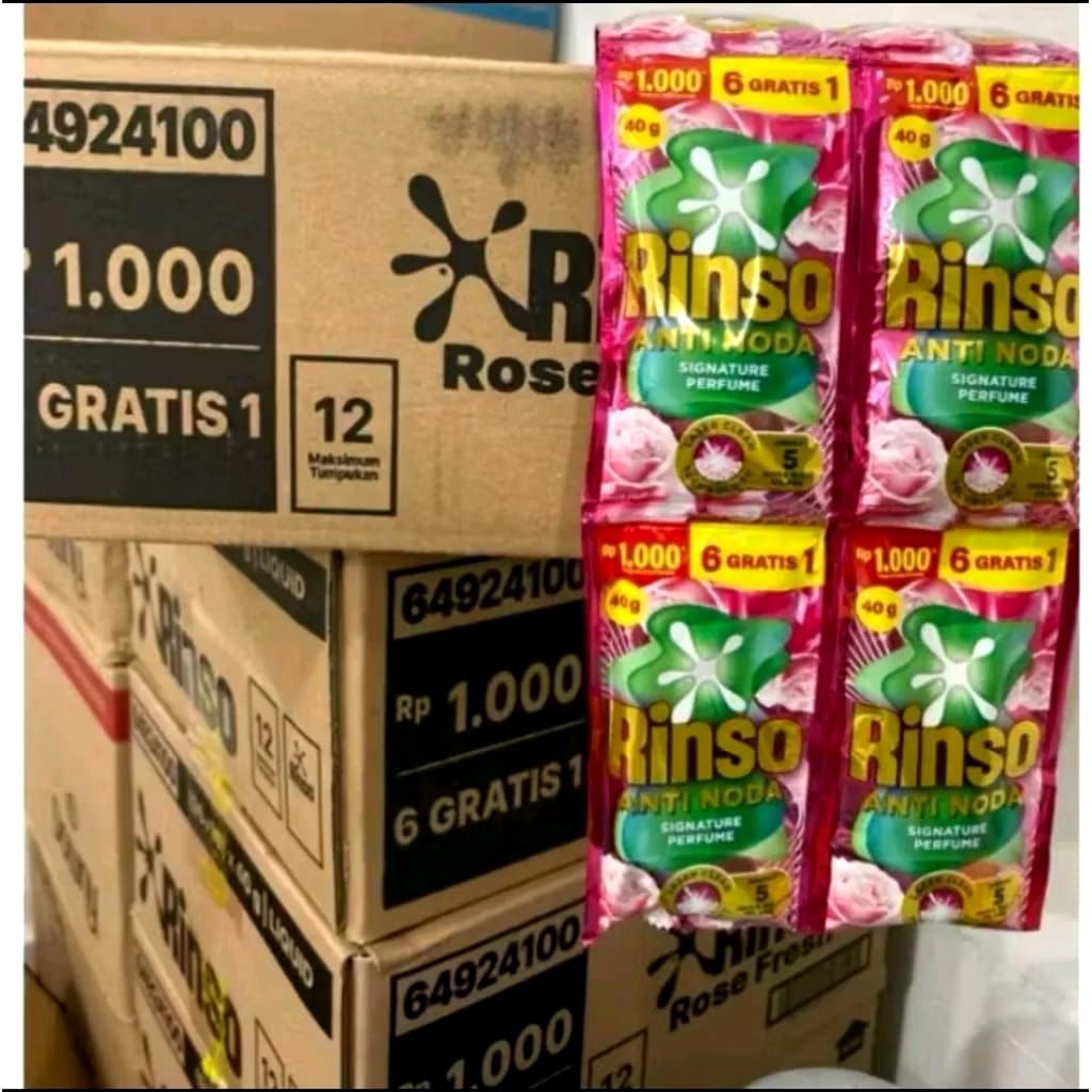 Jual promo rinso cair kemasan 1000n 1 dus isi 112 sachet | Shopee Indonesia