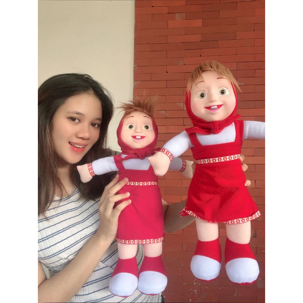 Jual Boneka Marsha Ukuran L 40 cm , Boneka Marsha Polos Muka Karet Awet ...