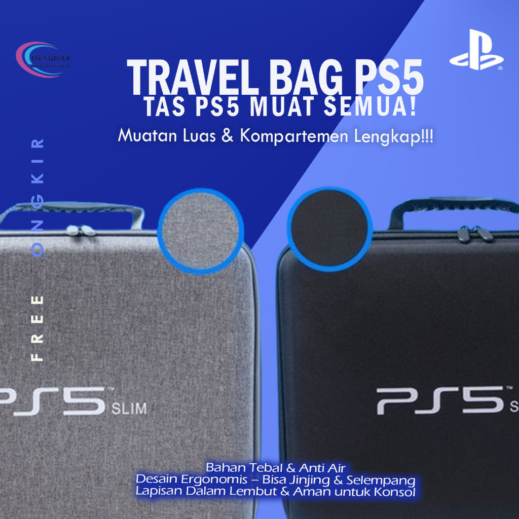 Jual Tas Travel PS5 Pro / Fat / Slim / Eva bag Handbag PS5 Slim / Bag ...