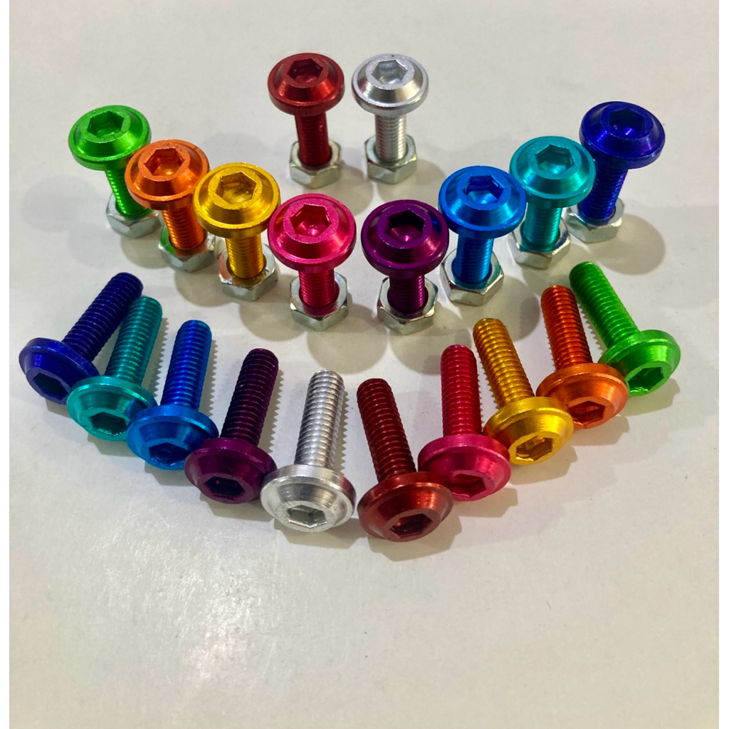 Jual baut warna baut 10 baut M6 baut alminium | Shopee Indonesia