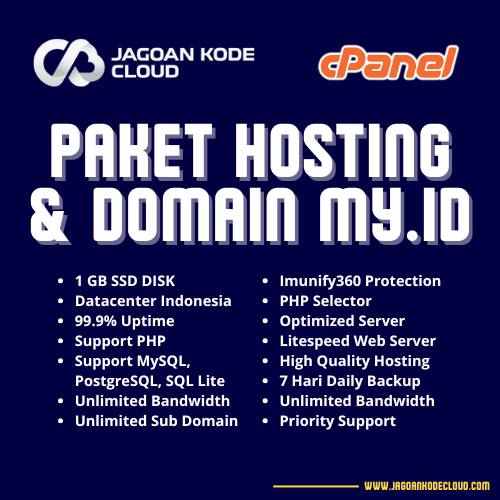 Jual Hosting cPanel + Gratis Domain .my.id 1 Tahun Bisa Diperpanjang | Shopee Indonesia