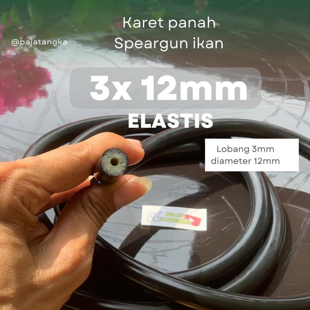 Jual Karet Speargun panah ikan 3x12mm HITAM tebal 12mm lubang 3mm ...