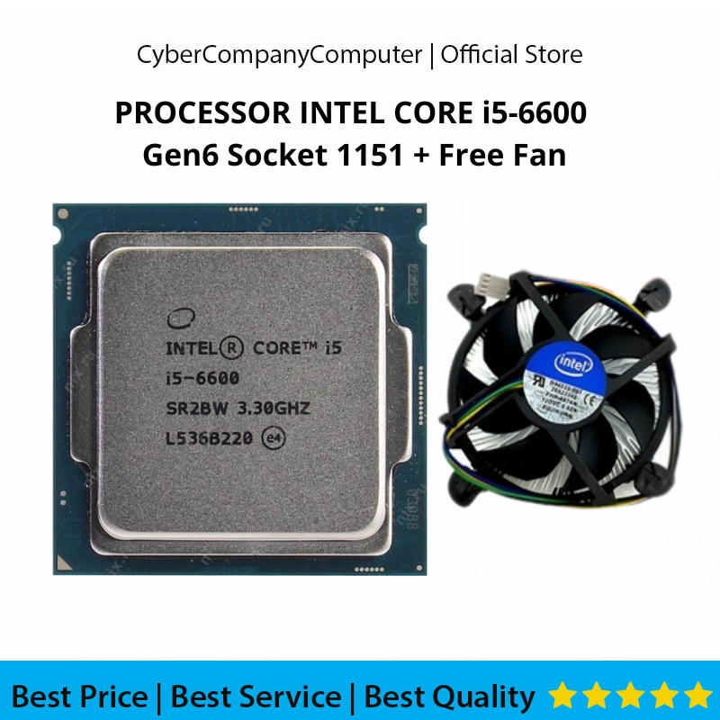 Jual Processor Intel Core i5-6500 Gen6 LGA 1151 3.30GHz + Fan Cpu ...