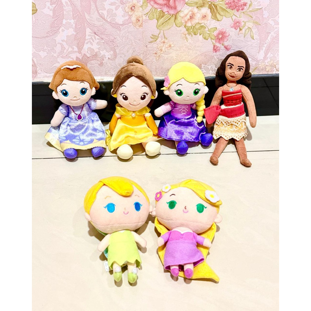 Jual Boneka Plushie Princess Sofia, Belle, Rapunzel, Moana, Tinker Bell ...