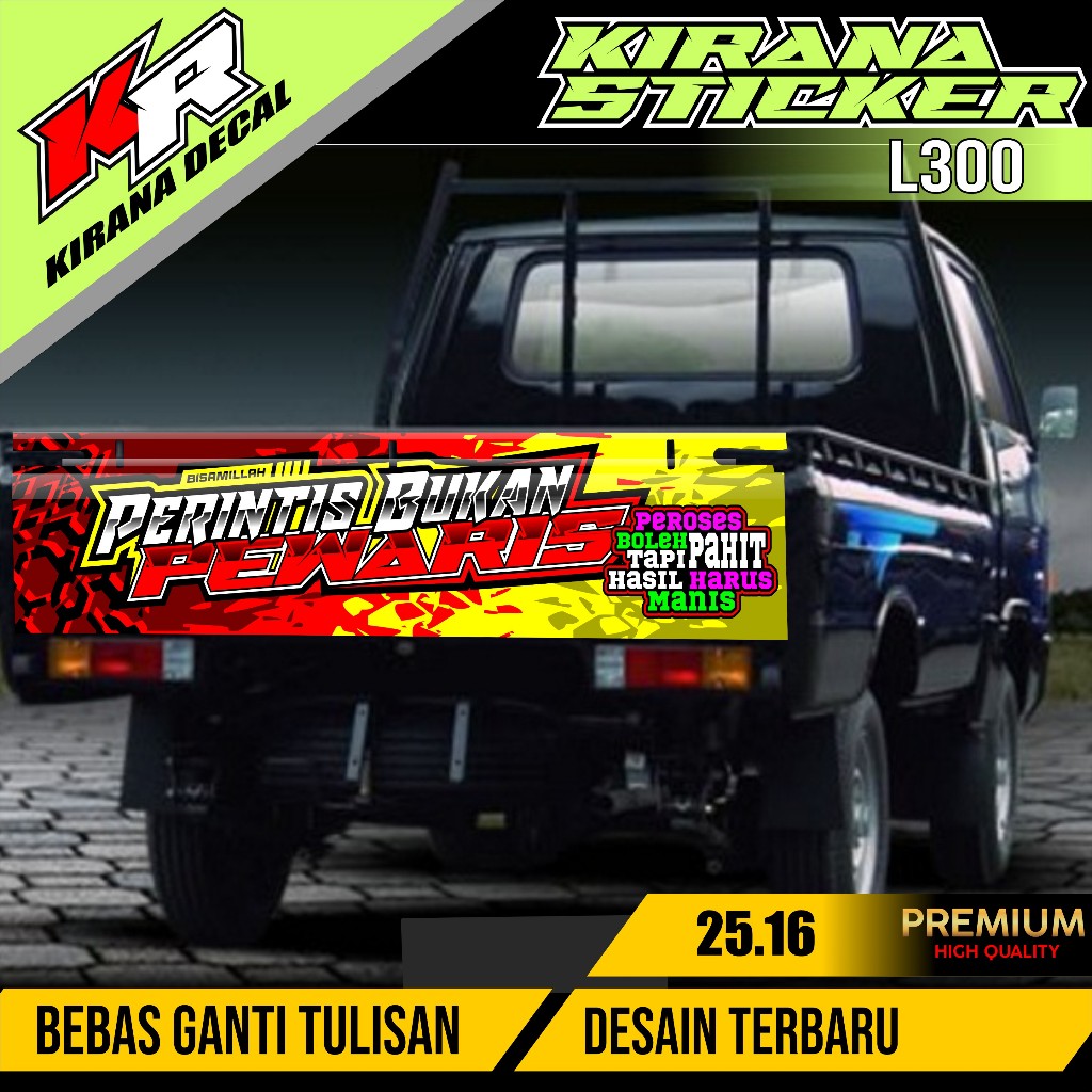 Jual Stiker pintu belakang L300 new stiker variasi mobil Pick up stiker ...