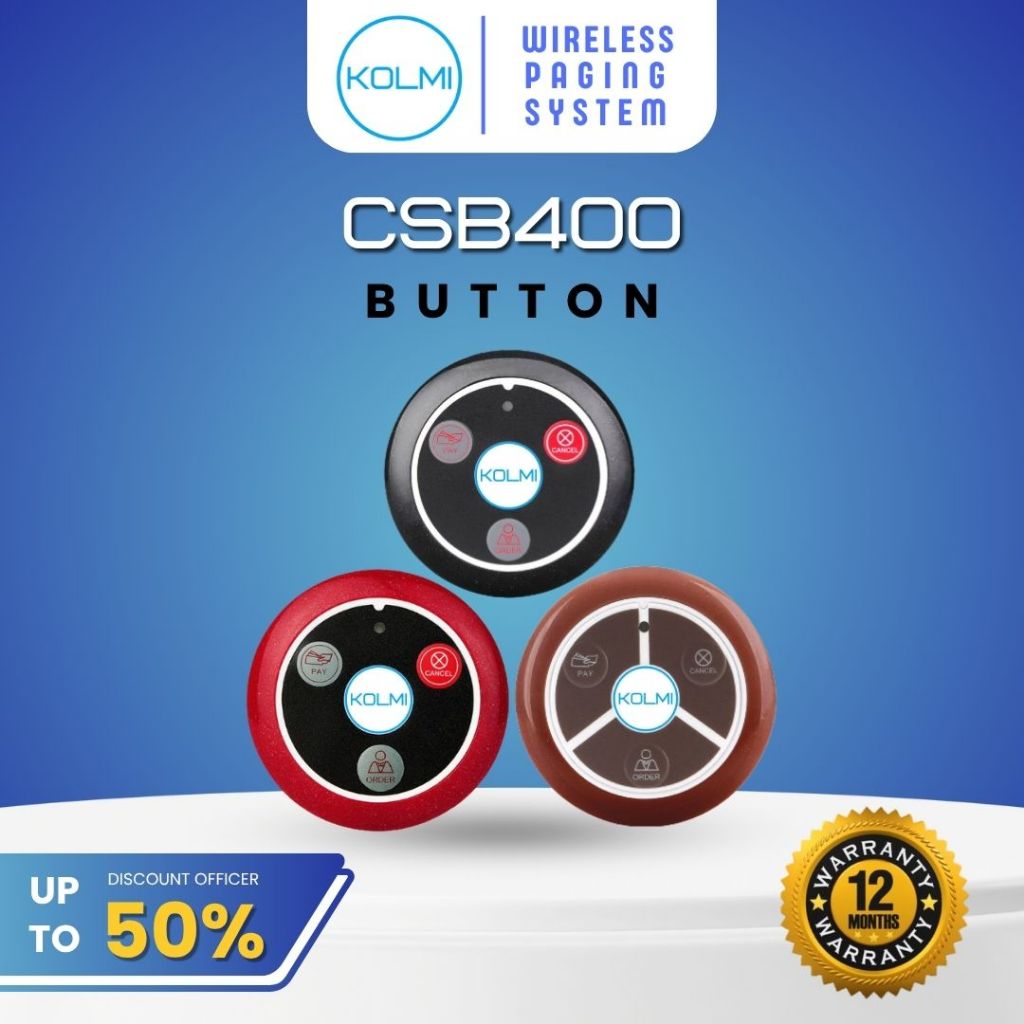 Jual KOLMI Paging System Call Button Restaurant Pagers - CSB400 ...