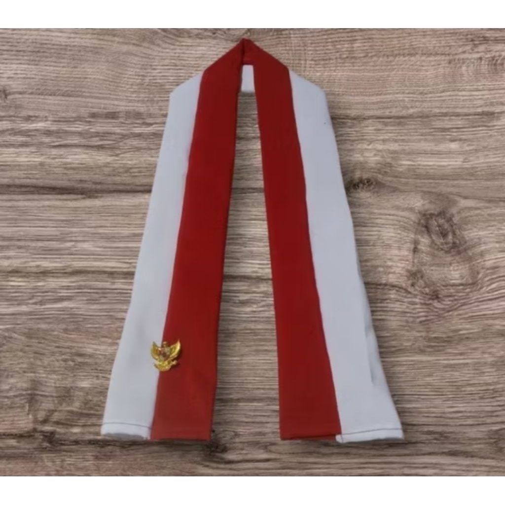 Jual Selendang Syal Cukin Merah Putih Pin Garuda | Shopee Indonesia
